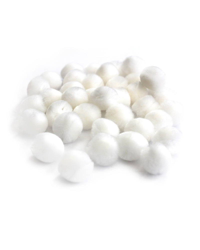 ciucuri pom-pom la punga ALBI | de-cusut.ro