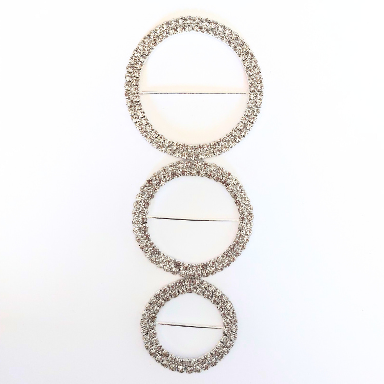 Catarama Rotunda Cu Cristale Pe Doua Randuri | de-cusut.ro